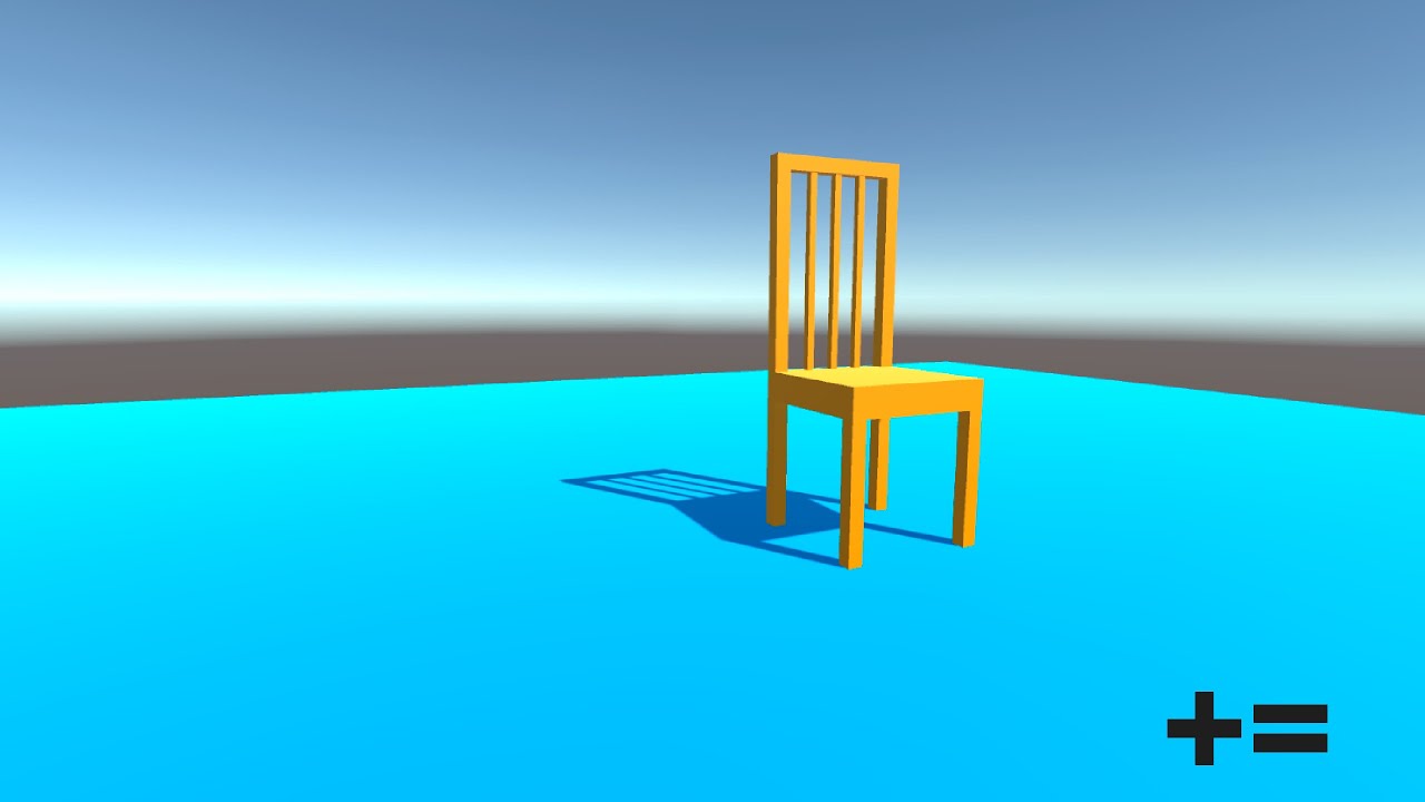Create a (blockout) chair with primitive shapes, understanding the transform of objects - UNITY 2021