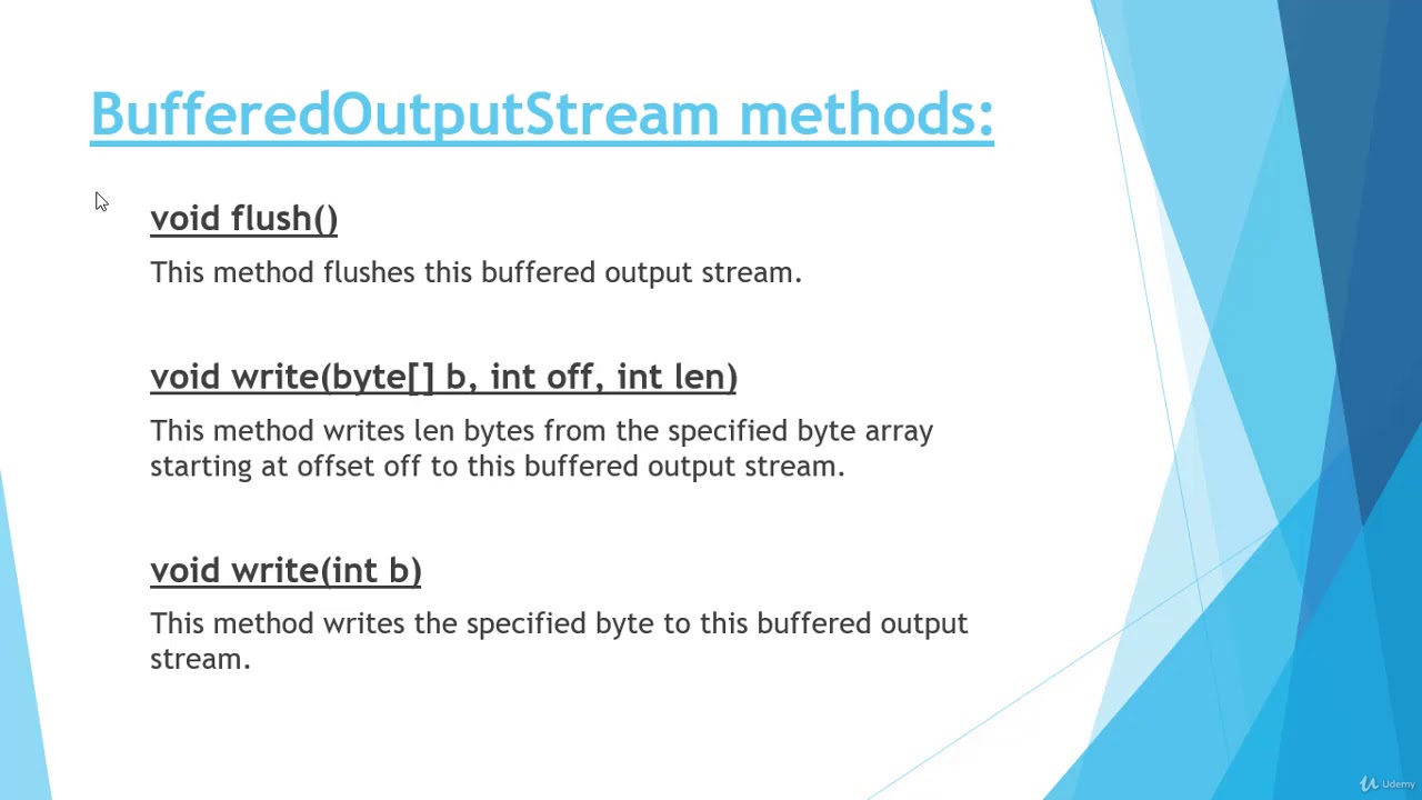 #73  BufferedOutputStream class