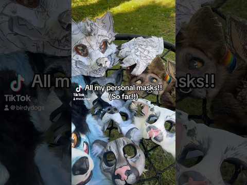 All of my masks!! #therian #therianmask #theriangear #furry #fursuit #furries #therians #crafts #diy