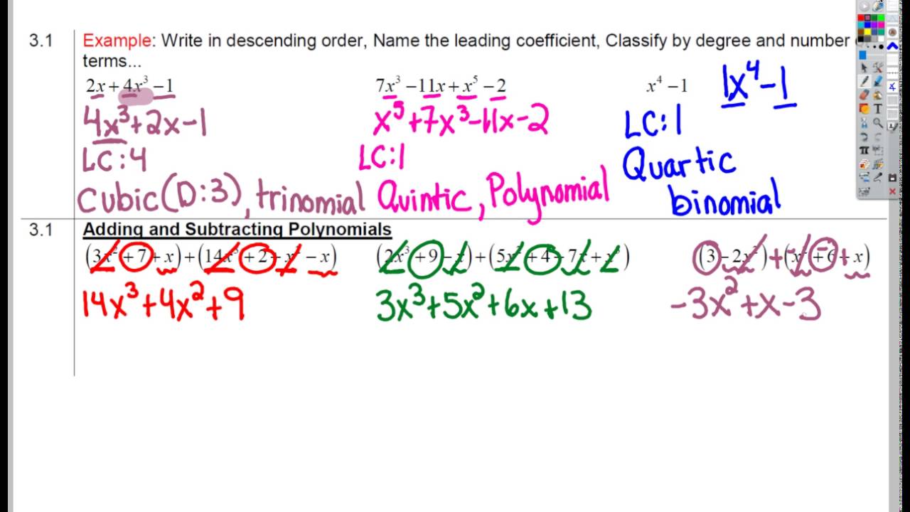 alg 2 3 1 notes