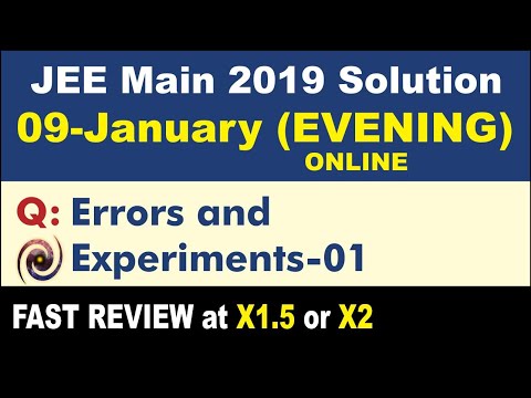 Solved Example for JEE: Measurements and Errors- 6 Video Lecture