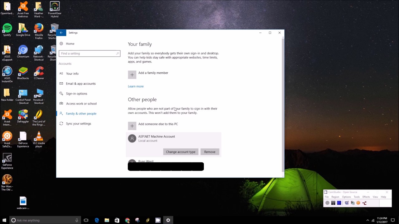 How to add and remove a user account in Windows 10