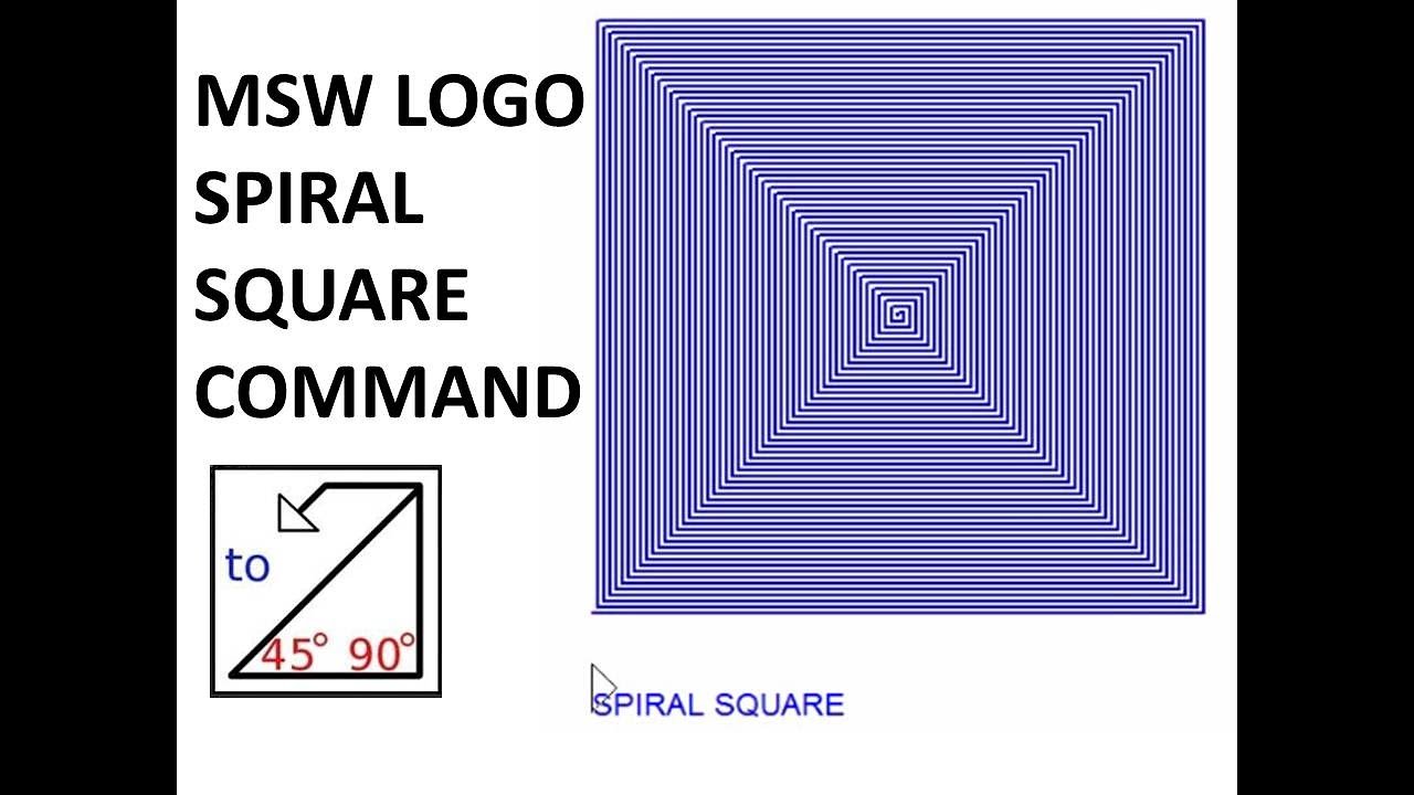 MSW logo tutorial/MSW LOGO Spiral square command/Repeat command
