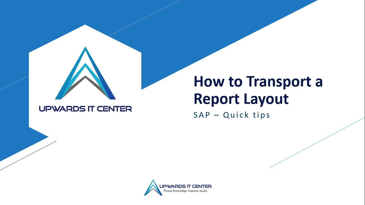 How to Transport a Report Layout