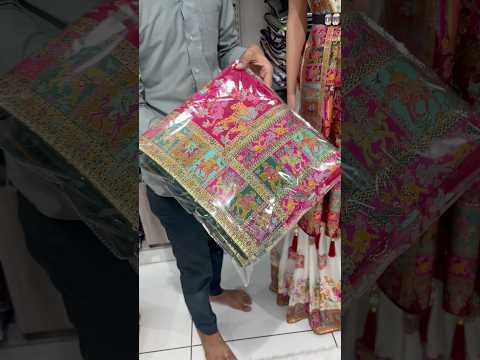 A very beautiful pure pasmina silk pink and green colour Sarees #trending #youtube #instagram #new
