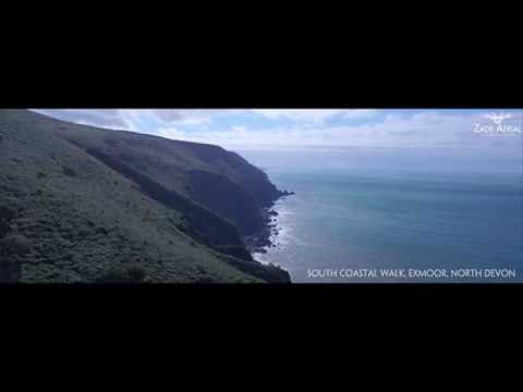 Aerial View of the South West Coast Path on Exmoor – Exmoor 4 all
