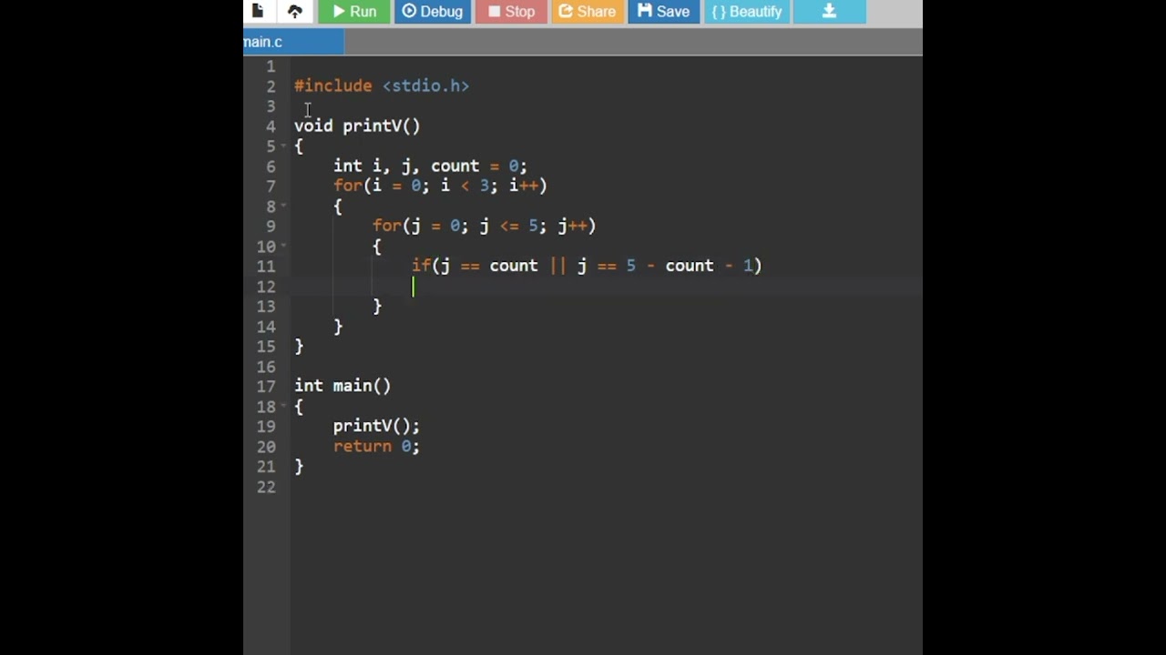 #22 |Programming for beginners| |C Language |Pattern printing|💫 |Alphabet 