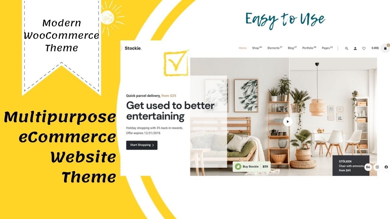 Elegant eCommerce Website | Modern Multi-Purpose WooCommerce Theme | Stockie WordPress Theme