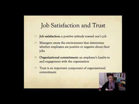 Job Satisfaction and Trust