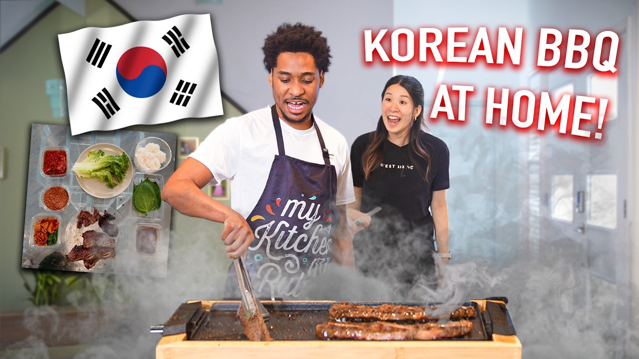 My Husband Cooks Me Korean BBQ at Home For First Time!