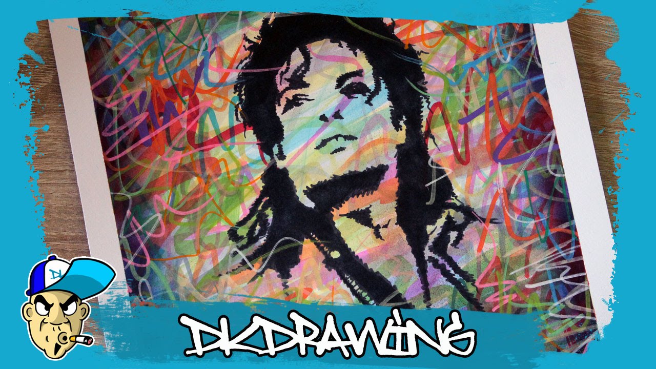 Drawing Michael Jackson Stencil Pop Art Style