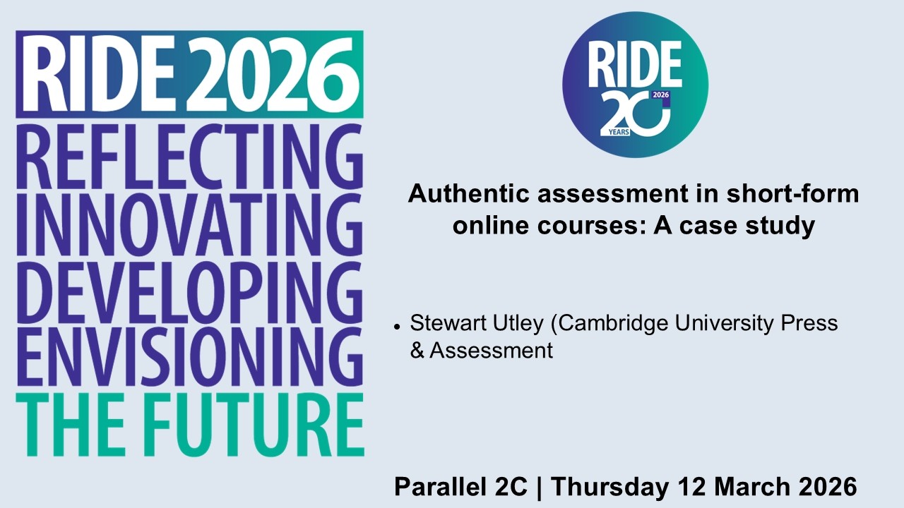Authentic assessment in short-form online courses: A case study