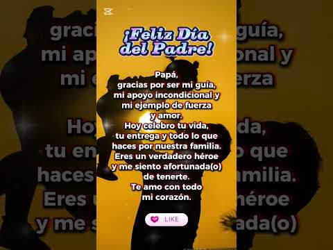 Feliz día del Padre. TE AMO.