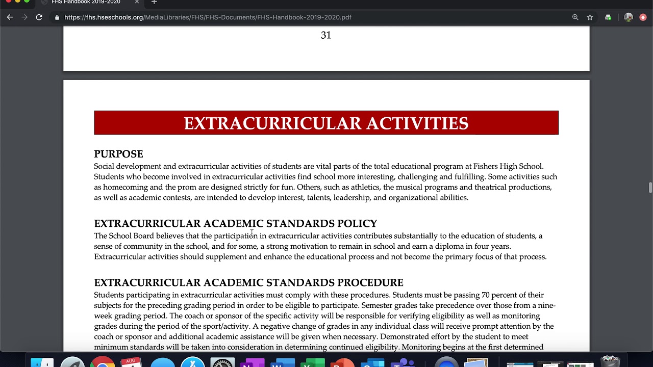 Student Handbook Overview (FHS)
