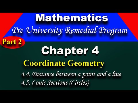 Pre University Remedial Program Mathematics chapter 4 part 2 Conic Section | Circles
