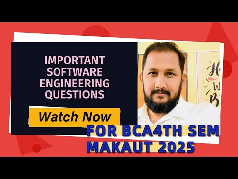 Important Questions in Software Engineering (Part 1) for MAKAUT BCA 4th Sem (2025) #makaut #bca4th