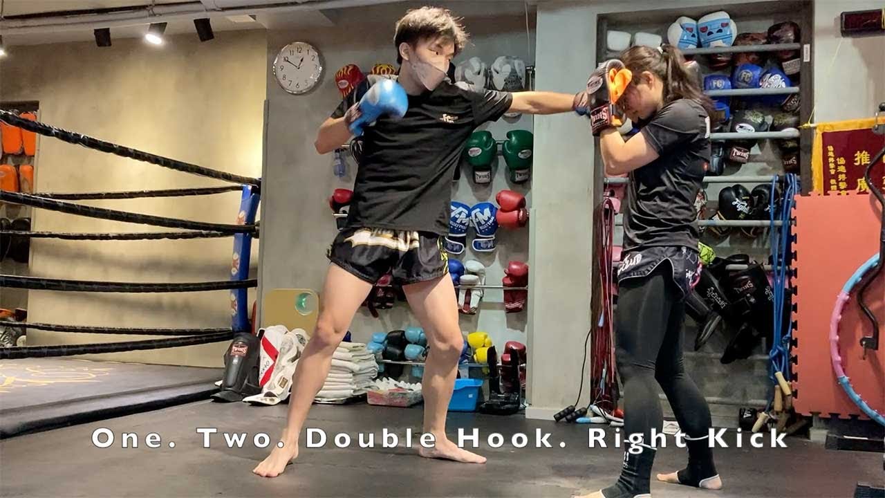 One-Two-Double Hook-Right Kick