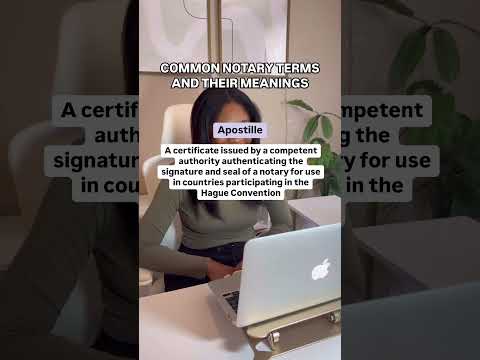 ✅ Notary Terms and Their Meanings