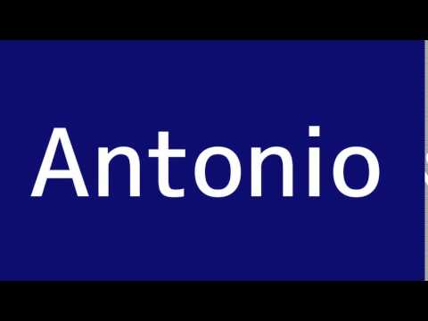 How to say Antonio in Spanish