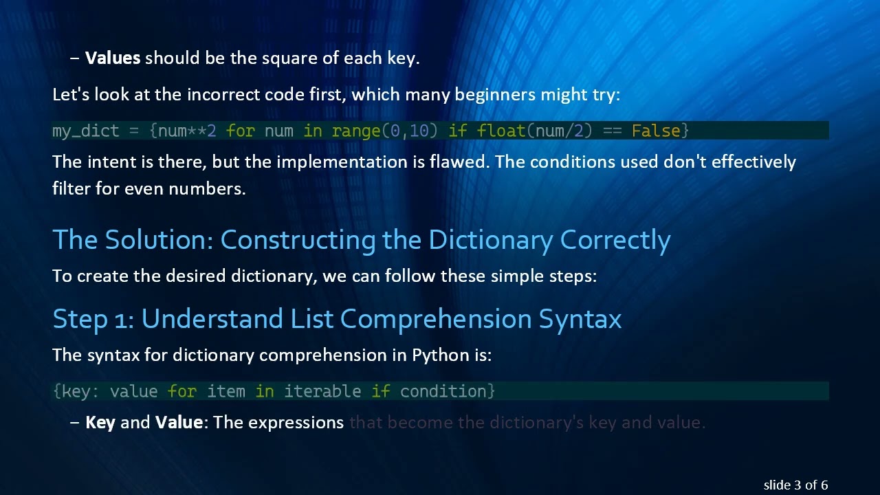 Creating a Python Dictionary Using List Comprehension: A Simplified Guide