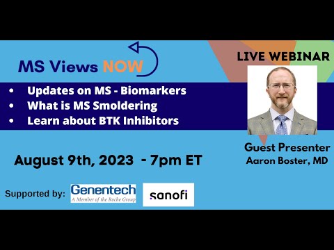 Learn more about BTK Inhibitors, Smoldering MS and Biomarkers - Presented by Aaron Boster, MD