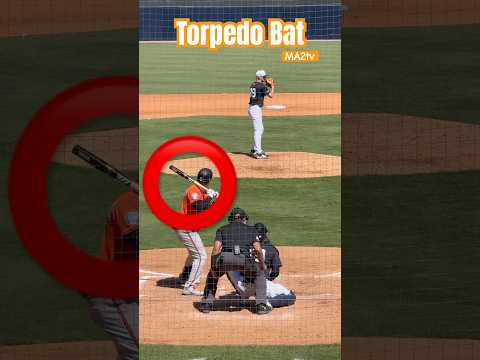 Torpedo Bat⚾️ Orioles Adley Rutschman w a torpedo bat during spring training #Torpedo #Controversy