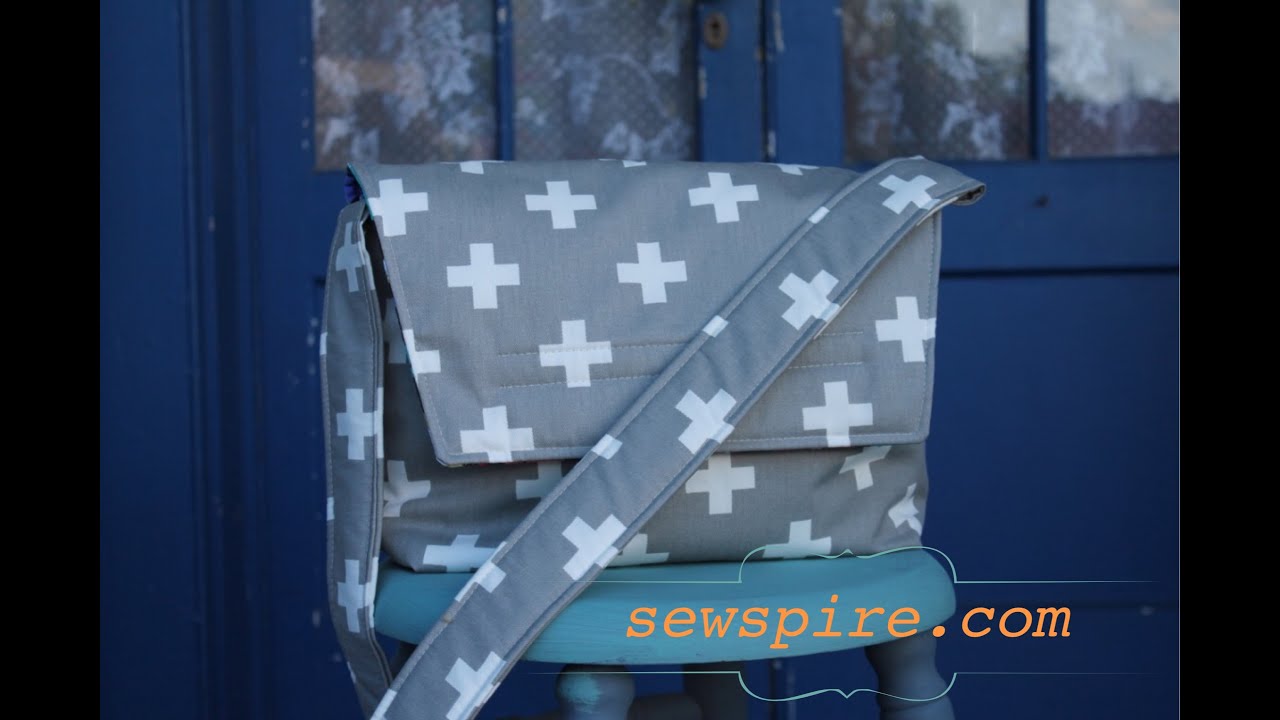 How to sew a Crossbody Messenger Tote Bag