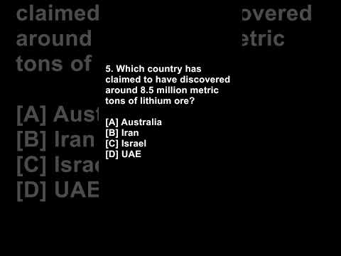 8.5 million metric tons of lithium ore | Current affairs #100 #shorts
