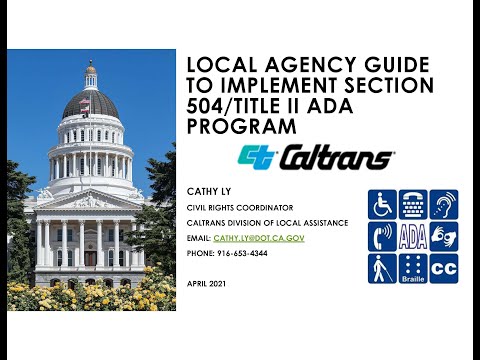 Local Agency Guide to Implement Section 504/Title II ADA Program