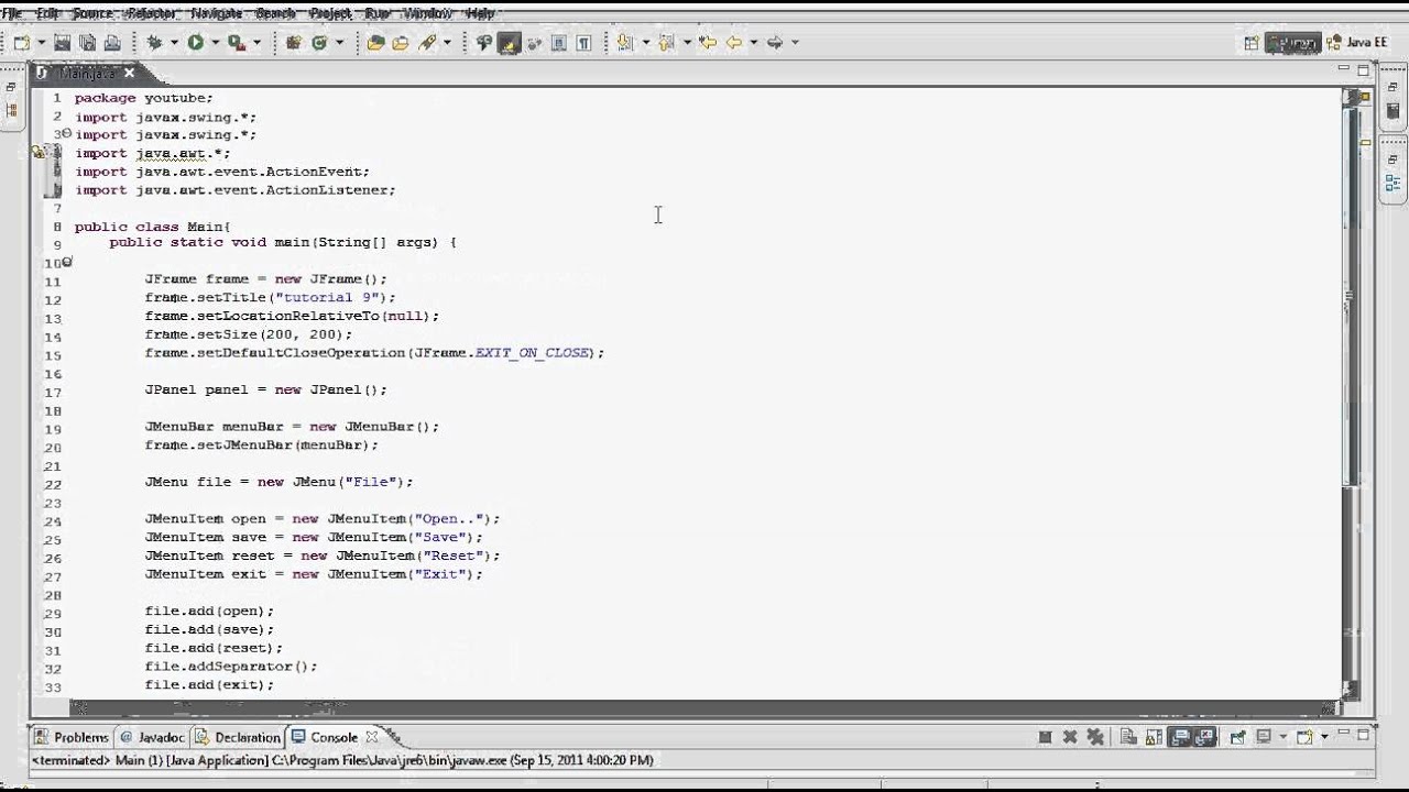 Java GUI Programming - Tutorial 11 (ActionListeners) HD