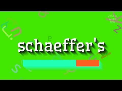 SCHAEFFER'S - HOW TO SAY SCHAEFFER'S? #schaeffer's