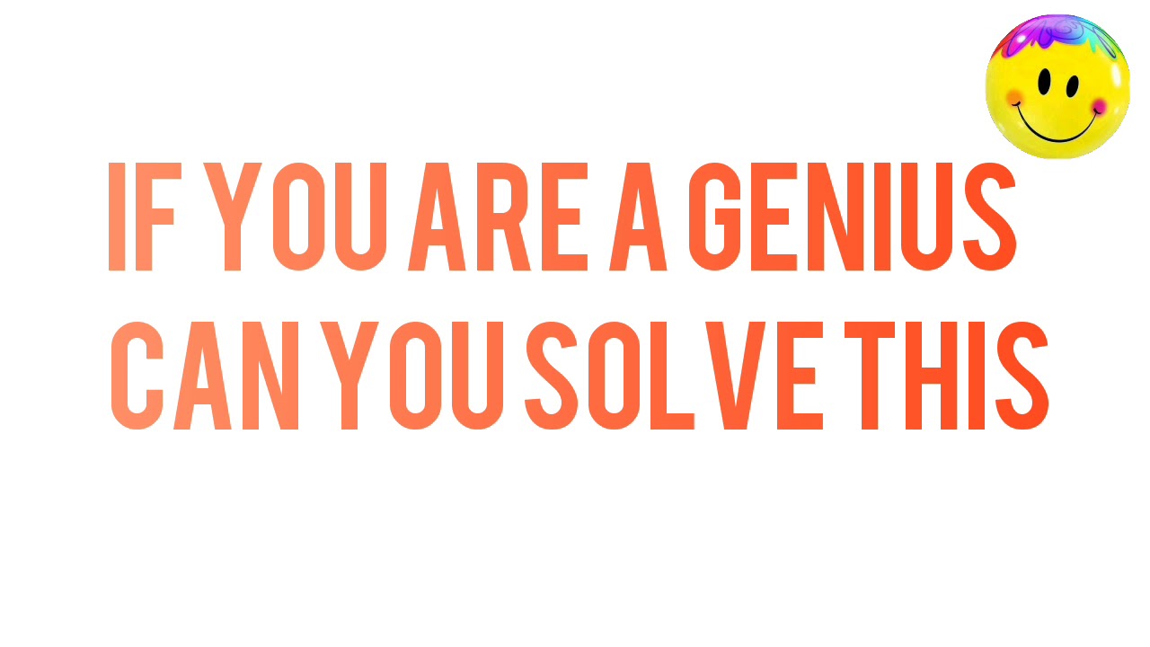 Only for genius can you solve this math puzzle