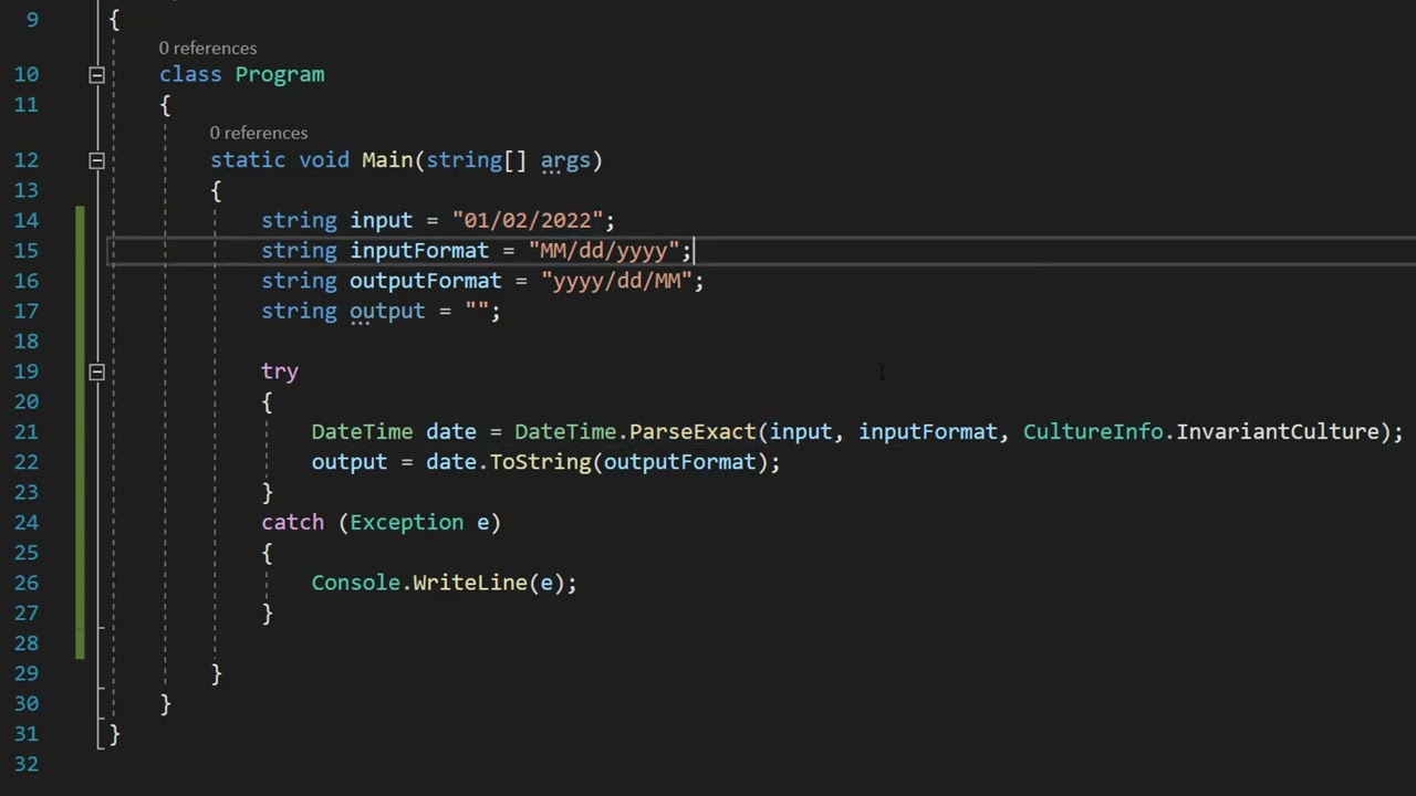 How to Convert a Date to Another Date Format Using C#
