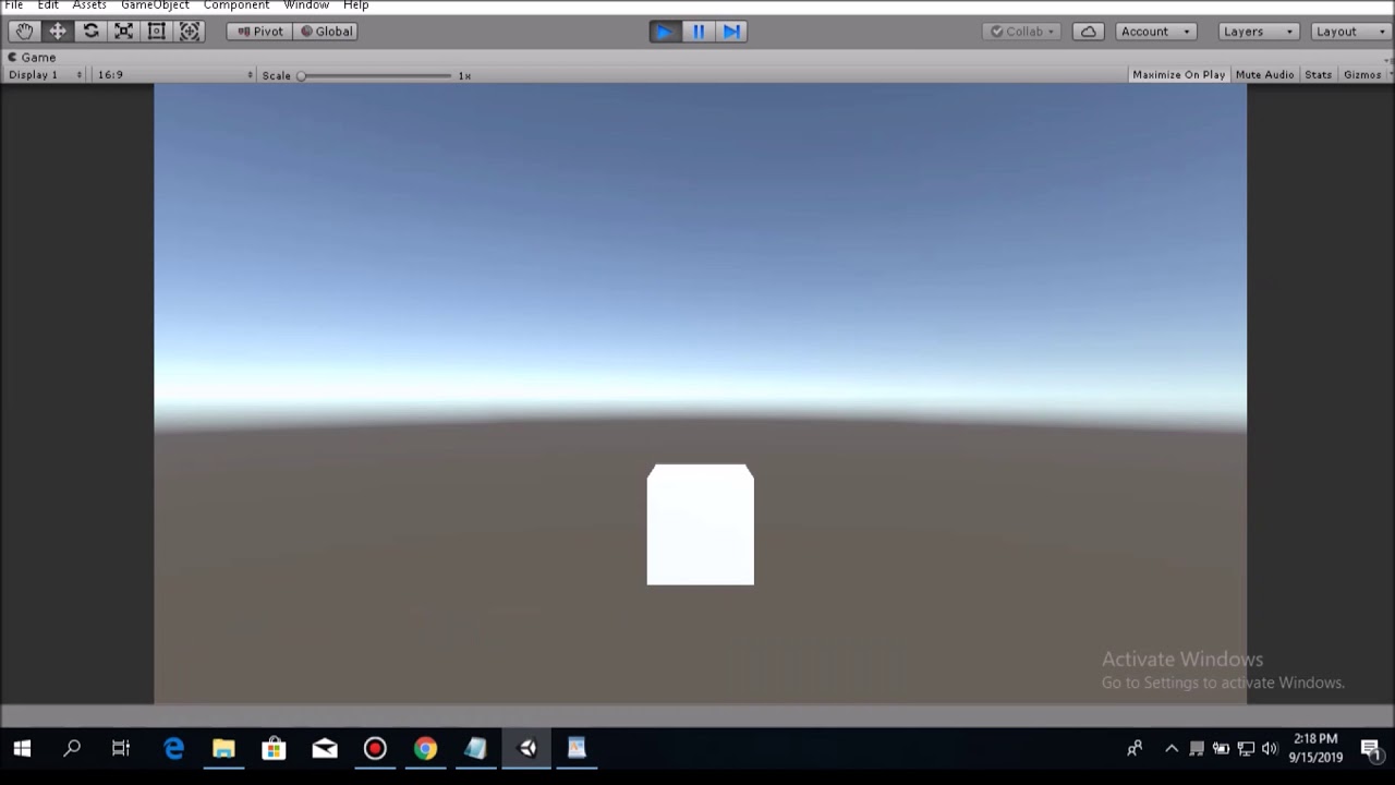 Unity Tutorial - rotating cube (Gameobjects, C#)