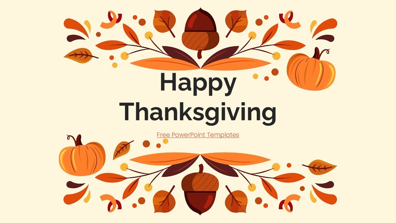 Happy Thanksgiving PowerPoint Template & Google Slides Theme by GreatPPT.com