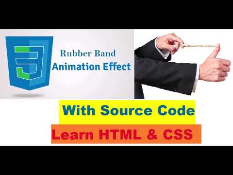 Rubber band 3D effect css - rubber band animation css - rubber effect html - HTML CSS Video ...