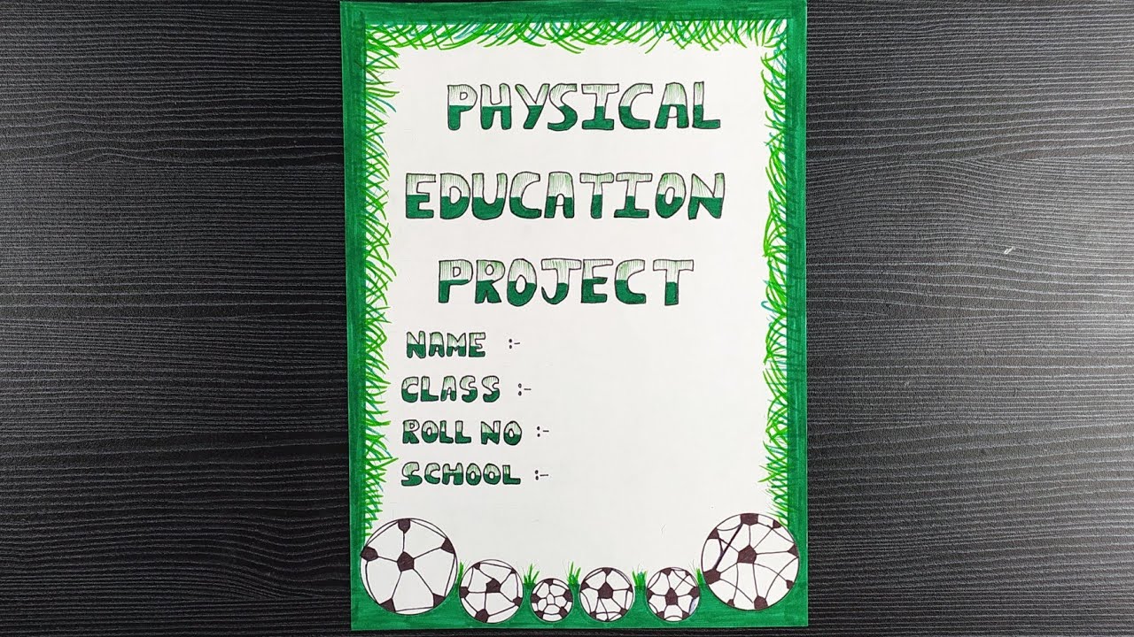 Easy Border Design For Physical Education // Physical Education File Decoration Ideas // Cover Page