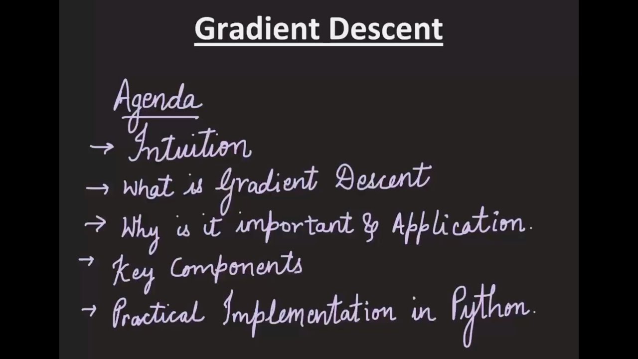 DataScience Tutorial- Gradient Descent Optimization Basics- Python code -MachineLearning AI Beginner