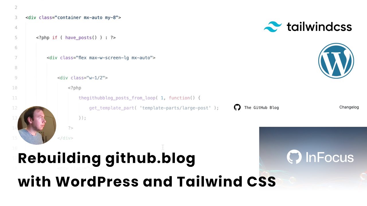 Recreating github.blog with WordPress and Tailwind CSS