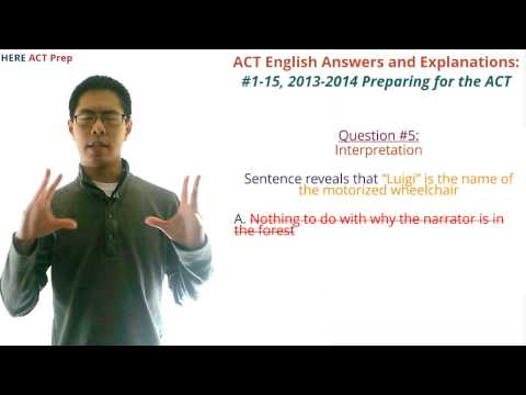 ACT English Practice Test Unlocked: #1-15, 2013-2014 Preparing for the ACT Booklet