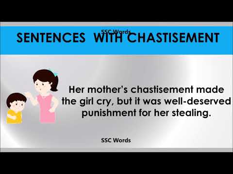 Chastisement - Improve English - Meaning and 5 sentences - GRE / CAT / GMAT word - SSC Words