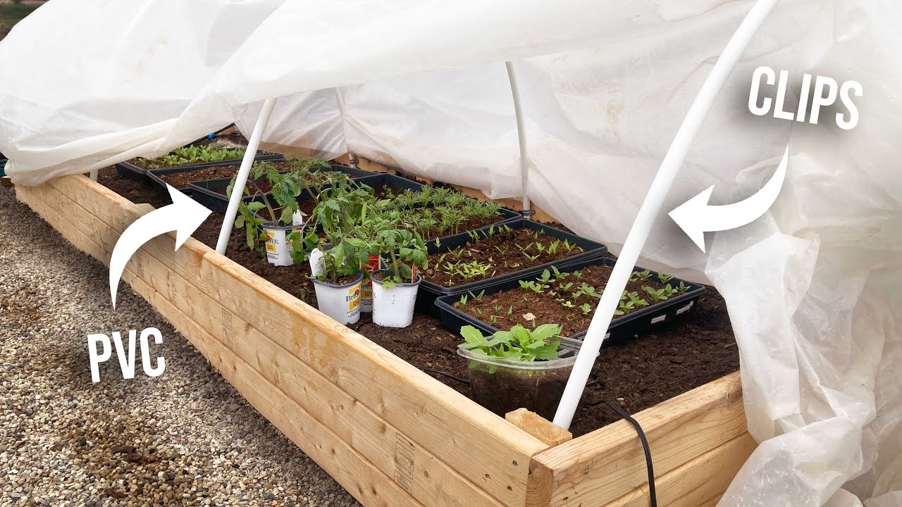 The $16 Greenhouse (Alternative) For Affordable Seed Starting | Low Tunnel for Raised Bed Gardening