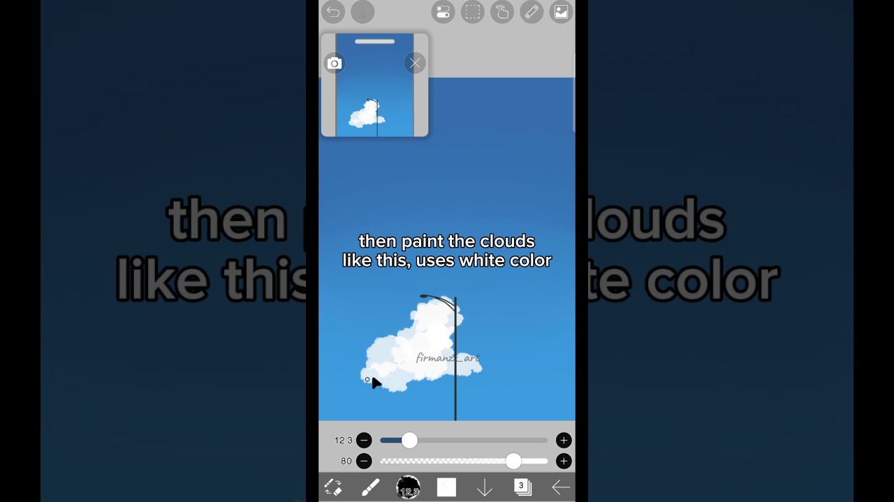 Easy way to draw clouds #ibispaintx #painting #art #digitalart #tutorial #drawing