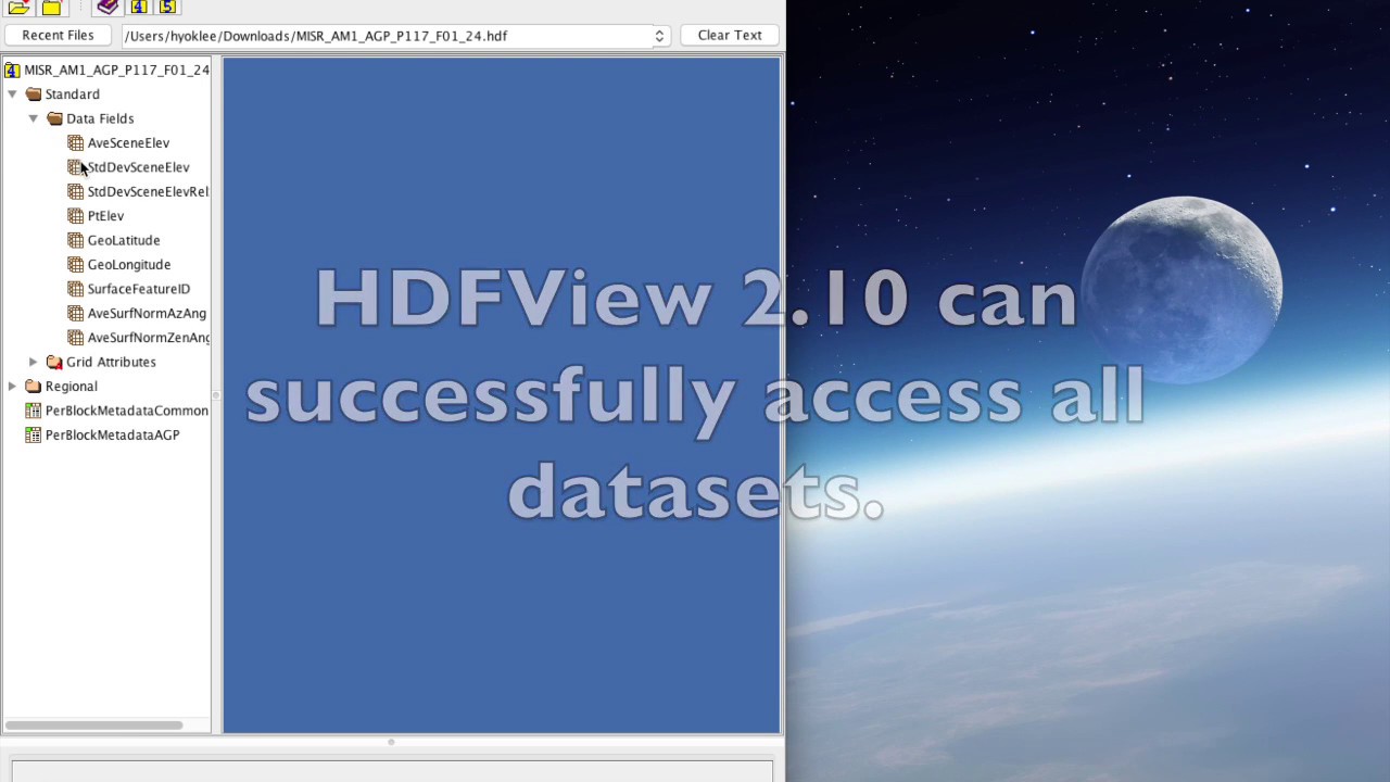 How to fix HDFView-2.13 problem using old HDFView.