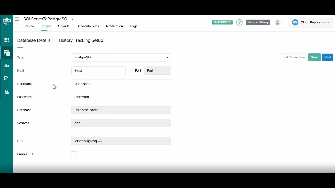 SQL server to PostgreSQL Demo