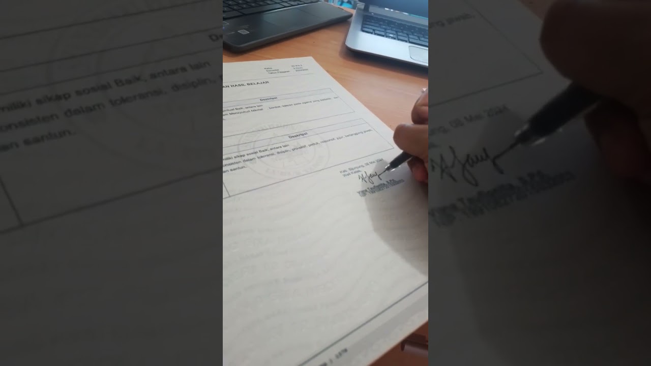 tanda tangan rapor #raport #raporpendidikan #erapor