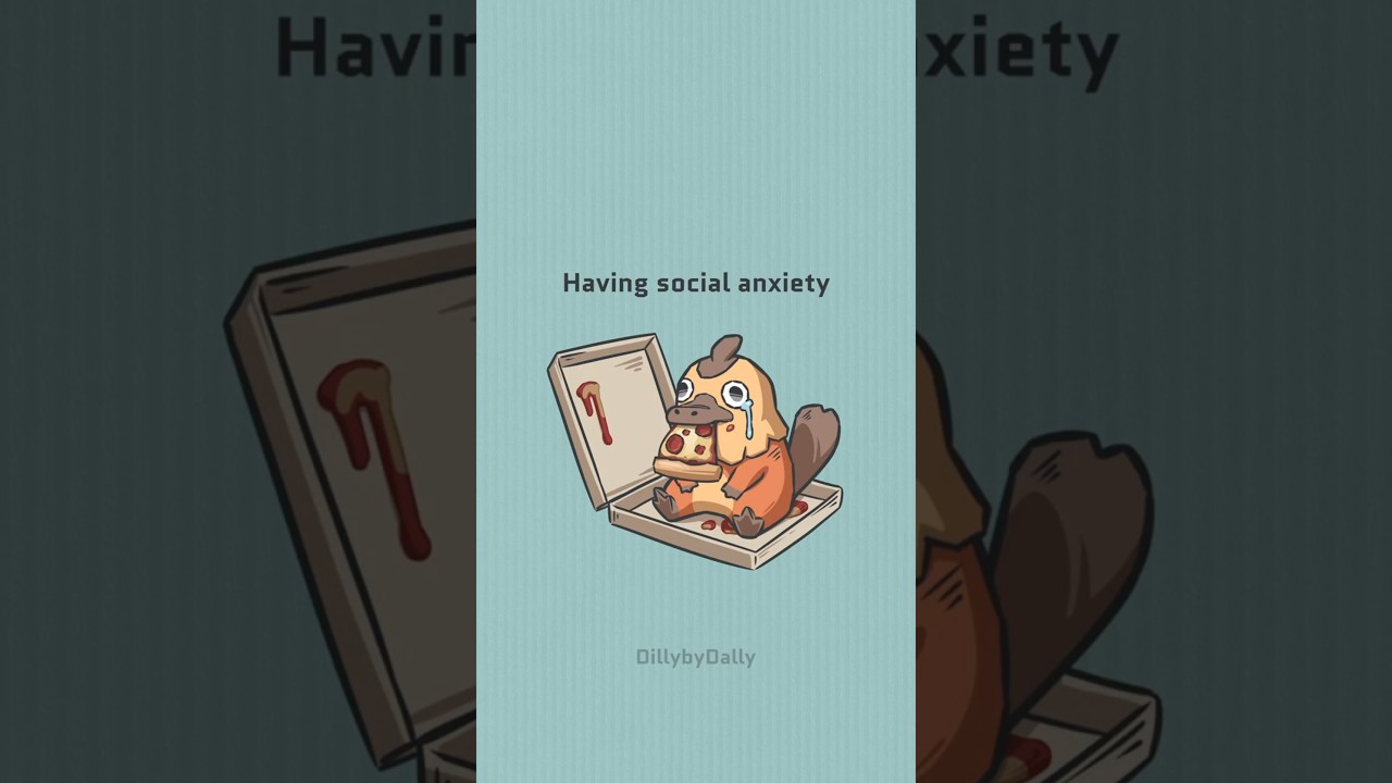 Social anxiety be like 😂 #cuteanimation #memes #funny