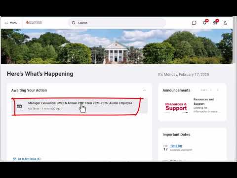 Workday Demonstration: Complete Manager Evaluation - UMCES