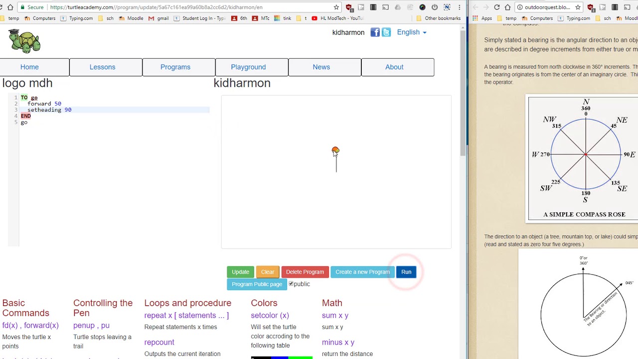 Logo Programming - Turtle Academy Lesson 1