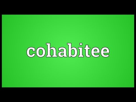 Cohabitee Meaning